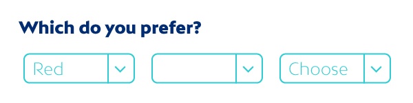 How and when to use drop-box type scales in surveys